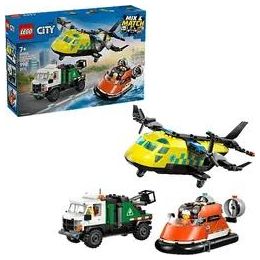 Lego City 60505 Kombinationsset mit Flugzeug, Wartungsfahrzeug und Luftkissenboot Bausatz, Mehrfarbig
