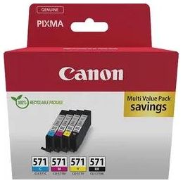 Canon CLI-571 Multipack Tinte Schwarz, Cyan, Magenta, Gelb
