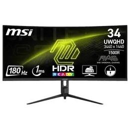 MSI MAG 342CQRDE E2 34 Zoll UWQHD Curved Gaming Monitor 1 ms Reaktionszeit 180 Hz