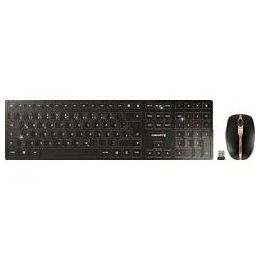 Cherry DW 9100 SLIM, Tastatur & Maus Set, kabellos, Schwarz/Bronze