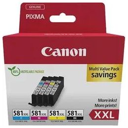 Canon CLI-581XXL BK/C/M/Y Multipack Tintenpatrone Schwarz, Cyan, Magenta, Gelb