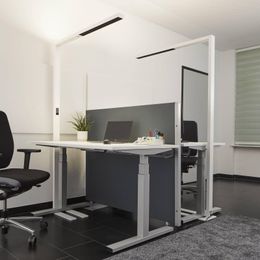 ARCCHIO LED-B&uuml;ro-Stehlampe Jolinda, wei&szlig;, Metall, Sensor