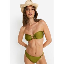 LSCN BY LASCANA Bandeau-Bikini-Top 'Sunny' mehrfarbig Gr. 38 Cup C/D. Mit Zierringe