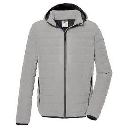Steppjacke "GS 84 MN QLTD JCKT", Damen, Gr. L, grau (stein), Obermaterial: 100% Polyester;Futter: 100% Polyester;F&uuml;llung: 100% Polyester, G.I.G.A. DX BY KILLTEC, Jacken Steppjacke, Herren Steppjacke m. abnehm. Kapuze, wasserabweisend, winddicht