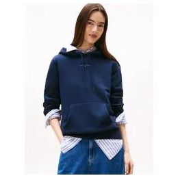 Tommy Hilfiger Kapuzensweatshirt TOMMY JEANS "TJW REG LINEAR HOODIE EXT", Herren, Gr. XXXL(46), blau (schwarz night navy), Sweatware, Obermaterial: 80% Baumwolle, 20% Polyester, unifarben, regular fit, Rippb&uuml;ndchen, Sweatshirts