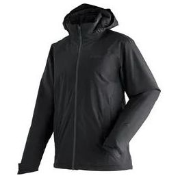 Regenjacke Maier Sports "Metor Therm Rec M", Herren, Gr. 70, schwarz, 100% Polyester, Rundhals, Jacken Regenjacke, warme Herren Jacke mit Kapuze, Winterjacke wasserdicht atmungsaktiv