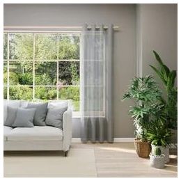 Neutex for you! Vorhang nach Ma&szlig; NEUTEX FOR YOU "EVA", grau, B:700cm H:100cm, Obermaterial: 100% Polyester, Gardinen nach Ma&szlig;, Uni-Voile mit elegantem Glanz