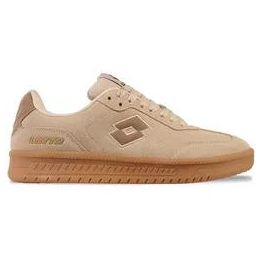 Sneaker Lotto, Damen, Gr. 44, beige (sand, taupe), Synthetik, mehrfarbig, Schuhe Sneaker, - aus tierfreiem Velours