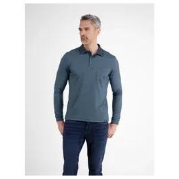 Langarm-Poloshirt Lerros, Herren, Gr. XL, schwarz, Single Jersey, Obermaterial: 50% Baumwolle, 50% Polyester, unifarben, normal h&uuml;ftbedeckend, Rundhals, Shirts, mit Logo-Stickerei