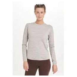 Funktionsshirt Endurance "Leah", Herren, Gr. 40, grau (taupe, grau), 93% Polyester, 7% Elasthan, meliert, normal, Rundhals, Shirts Funktionsshirt, mit reflektierenden Details
