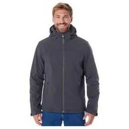 Softshelljacke Killtec "Herren Softshelljacke", Herren, Gr. XL, grau (anthrazit), Oberseite: 100% Polyester;R&uuml;ckseite: 100% Polyester, Jacken Softshelljacke, Wasserabweisende Softshelljacke mit Fleece, abnehmbarer Kapuze