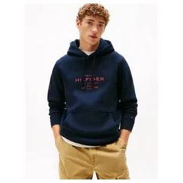 Kapuzensweatshirt Tommy Hilfiger "OVAL GRAPHIC HOODIE", Herren, Gr. XXL, desert sky, Sweatware, Obermaterial: 63% Baumwolle, 37% Polyester, unifarben, regular fit normal, Rundhals, eingesetzt Rippb&uuml;ndchen, Sweatshirts, Regular fit