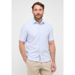 Eterna Herren Kurzarmhemd &raquo;COMFORT FIT&laquo; EASY IRON (b&uuml;gelleicht) blau 45, Normalgr&ouml;&szlig;en