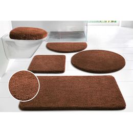 my home Badematte &raquo;Merida, Badvorleger, Badezimmer Teppich&laquo; H&ouml;he 32 mm rutschhemmend beschichtet fu&szlig;bodenheizungsgeeignet schnell trocknend 