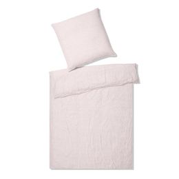 Elegante Bettw&auml;sche &raquo;Breezee&laquo; 2 Stk. angenehmes Hautgef&uuml;hl rosa Halbleinen, Obermaterial: 50% Baumwolle, 50% Leinen