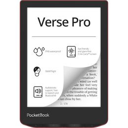 PocketBook E-Book &raquo;Verse Pro&laquo; (15,2 cm / 6 &prime;&prime;) 16 GB ) rot IPX8-Wasserschutz f&uuml;r praktisches Lesen &uuml;berall