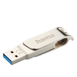 Hama USB-Stick &raquo;C-Rotate Pro, USB-C 3.1/3.0&laquo; (256 GB USB 3.1 ) OTG silber Metall mit Drehmechanismus