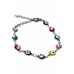 Firetti Damen Armband &raquo;Schmuck Geschenk Armschmuck Armkette Schutz t&uuml;rk. Auge&laquo; Made in Germany - mit Glasstein bunt