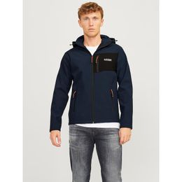 Jack & Jones Jack & Jones Herren &raquo;JJTAYLOR SOFTSHELL JACKET&laquo; mit Kapuze blau S