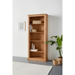 OTTO home B&uuml;cherregal &raquo;Liotta&laquo; mit 4 verstellbare Einlegeb&ouml;den, aus massivem Kiefernholz beige Massivholz