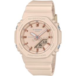 Casio G-Shock Damen Casio G-SHOCK Chronograph Quarzuhr,Armbanduhr Damenuhr,Herrenuhr, bis 20bar wasserd.Resinarmband beige