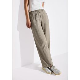 Street One Damen Street One Sommerhose in Struktur-Optik beige 40, L&auml;nge 30