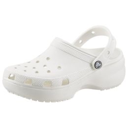 Crocs Damen Clog &raquo;Classic Platform Clog W&laquo; Sommerschuh, Schlappen, Hausschuh, trendige Plateausohle wei&szlig; 41