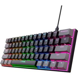 Trust Gaming-Tastatur &raquo;GXT 867 Acira&laquo; (Multimedia-Tasten USB-Anschluss) schwarz Hintergrundbeleuchtung