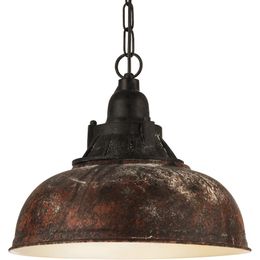 Eglo H&auml;ngeleuchte &raquo;GRANTHAM 1 Pendellampe, E27, IP20, Stahl, Retro, Esstischlampe, Lampe&laquo; E27 H&auml;ngeleuchte, H110 x &Oslash;37 cm, antik-braun, beige, 1X60W 