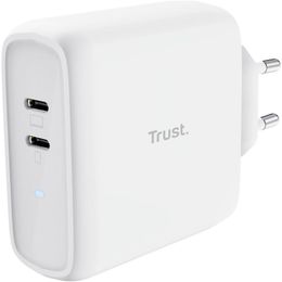 Trust USB-Ladeger&auml;t &raquo;Maxo Dual 65-W&laquo; wei&szlig; Kunststoff Ideales Reise-Ladeger&auml;t: funktioniert mit allen Netzspannungen weltweit (90&ndash;240 V AC 60/50 Hz)