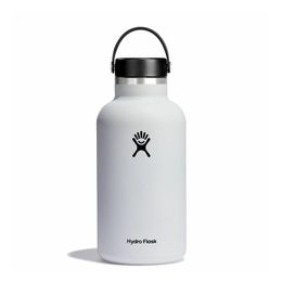 Hydro Flask Isolierflasche &raquo;64 oz Wide Flex Cap&laquo; Color Last -Pulverbeschichtung, 1892 ml wei&szlig; Edelstahl