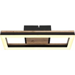 Globo LIGHTING LED Deckenleuchte &raquo;BEATRIX&laquo; LED-Modul Warmwei&szlig; Deckenlampe/Wohnzimmer/Schlafzimmer/modern/Holz