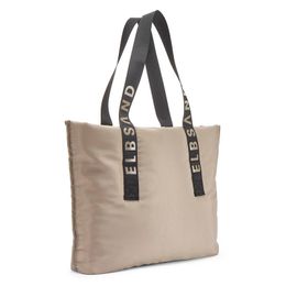 ELBSAND Damen Shopper &raquo;Schultertasche&laquo; gro&szlig;e Handtasche, Henkeltasche, Tragetasche, Badetasche VEGAN beige