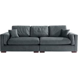 Home Affaire Big-Sofa &raquo;Fresh Pond&laquo; in vielen Bezugsqualit&auml;ten und Farben, B/T/H: 290/96/95 cm blau 100% Polyester