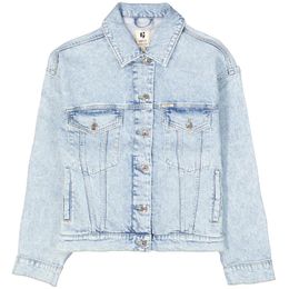 Garcia M&auml;dchen Jeansjacke ohne Kapuze mit Stretch und Knopfleiste blau 164 (170)