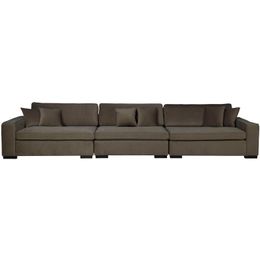 Home Affaire 3-Sitzer &raquo;Skara XXL&laquo; Lounge-Sofa XXL mit Federkern-Polsterung, in vielen Bezugsvarianten grau 100% Polyester