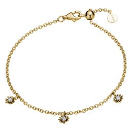 Lyomi Damen LYOMI Armband &raquo;585/- Gelbgold 3 synth. Diam. 0,12ct.&laquo;