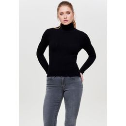 Only Damen Only Rollkragenpullover &raquo;ONLKAROL L/S ROLLNECK PULLOVER KNT NOOS&laquo; Viskosemischung schwarz M
