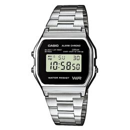 CASIO VINTAGE Damen CASIO VINTAGE Chronograph Quarzuhr, Armbanduhr, Damenuhr, Herrenuhr, Digitaluhr,Edelstahlarmband silber