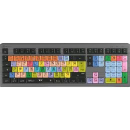 LogicKeyboard Tastatur &raquo;Apple Logic Pro X2 Astra 2 DE (Mac)&laquo; (Multimedia-Tasten USB-Anschluss USB-Hub Ziffernblock) grau Tastenbeleuchtung, Hintergrundbeleuchtung