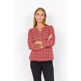 soyaconcept Damen soyaconcept Shirtbluse &raquo;SC-FELICITY AOP 519&laquo; rot S