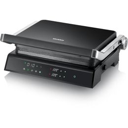 Severin Kontaktgrill &raquo;KG2399 SEVINI COMFORT&laquo; 2000 W schwarz Inklusive Tischgrill-Funktion zum Warmhalten von Speisen.