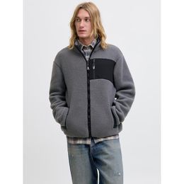 Jack & Jones Jack & Jones Herren Fleecejacke &raquo;JJTHATCHER FLEECE JACKET&laquo; grau S