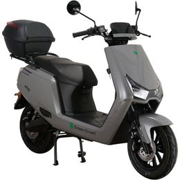 GreenStreet E-Motorroller &raquo;Rio 2000W 45 kmh grau inkl. Topcase&laquo; bis zu 55 km Reichweite, breites R&uuml;cklicht zur besseren Sichtbarkeit grau Zus&auml;tzlicher