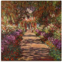 Artland &raquo;Weg in Monets Garten in Giverny. 1902&laquo; Garten 1 Stk. tlg. als Alubild, Leinwandbild in verschied. Gr&ouml;&szlig;en bunt