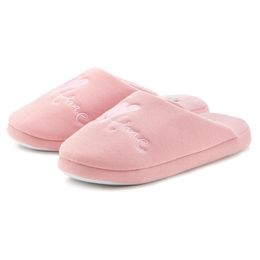 Vivance Damen Hausschuh &raquo;Pantolette, Pantoffel, Clog,&laquo; mit verspieltem Schriftzug VEGAN rosa 38