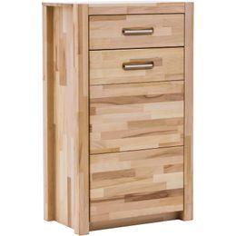 MCA living Garderobenschrank &raquo;Fenja Kommode, Schrank, Dreht&uuml;renschrank - H&ouml;he 112 cm&laquo; 1 Stk. tlg. Massivholz, Kernbuche, 1 T&uuml;r, 1 Schubkasten, Breite 