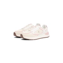 Tommy Hilfiger Damen Keilsneaker &raquo;CASUAL FASHION RUNNER MIX&laquo; , Plateau, Freizeitschuh, Halbschuh, Schn&uuml;rer mit TH-Logoapplikation rosa 36