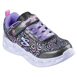 Skechers M&auml;dchen Sneaker &raquo;HEART LIGHTS&laquo; Blinkschuh mit Herz-Laufsohle, Gr&ouml;&szlig;enschablone zum Download schwarz 29