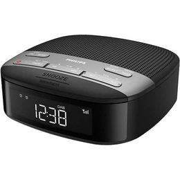 Philips Uhrenradio &raquo;TAR 3505/12&laquo; ( Digitalradio (DAB+) FM-Tuner 1 W) Radiowecker, DAB+/UKW, doppelter Alarm, Autom. Zeitsynchronisierung schwarz